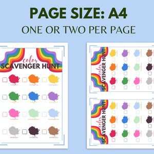 Color Scavenger Hunt Game for Kids, Preschool Teaching Printable Indoor ...