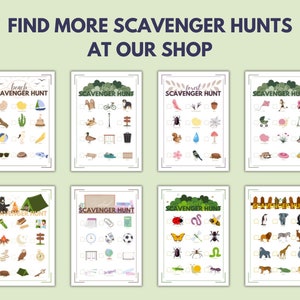 Nature Scavenger Hunt Game for Kids, Outdoor Hiking Treasure, Printable ...