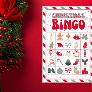Christmas Bingo Party Games December, Xmas Family Games, Friendsmas ...