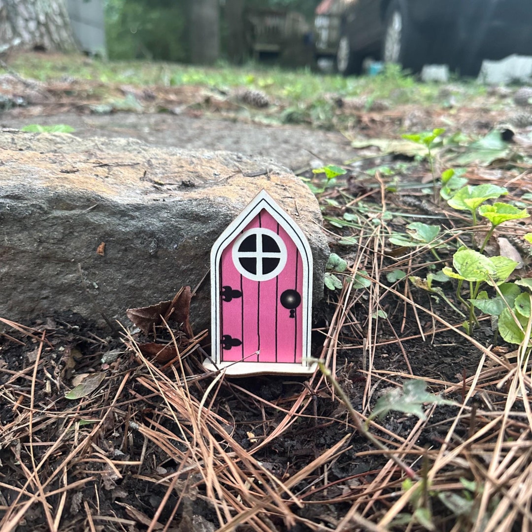 Pointed Pink Fairy Door, Pink Fairytale Door, Mini Pink Door, Pink ...