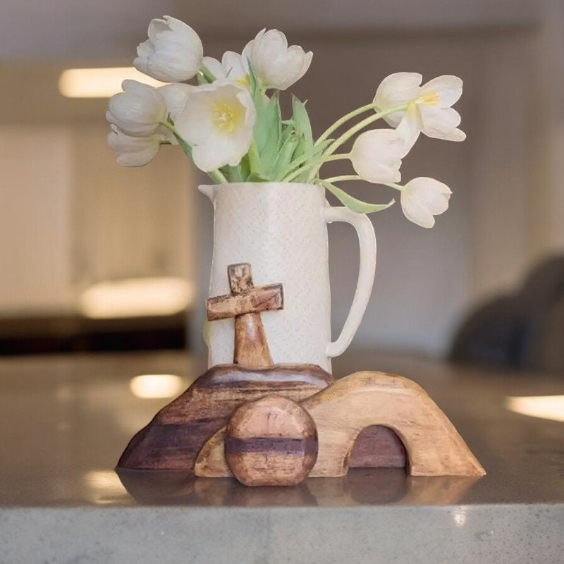 Jesus Tomb, Wooden Jesus Tomb, the Empty Tomb of Jesus, Jesus Ornament ...
