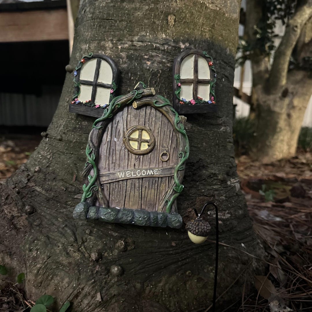 Welcome Fairy Door, Hanging Tree Fairy Door, Fairy Door for Tree, Small ...
