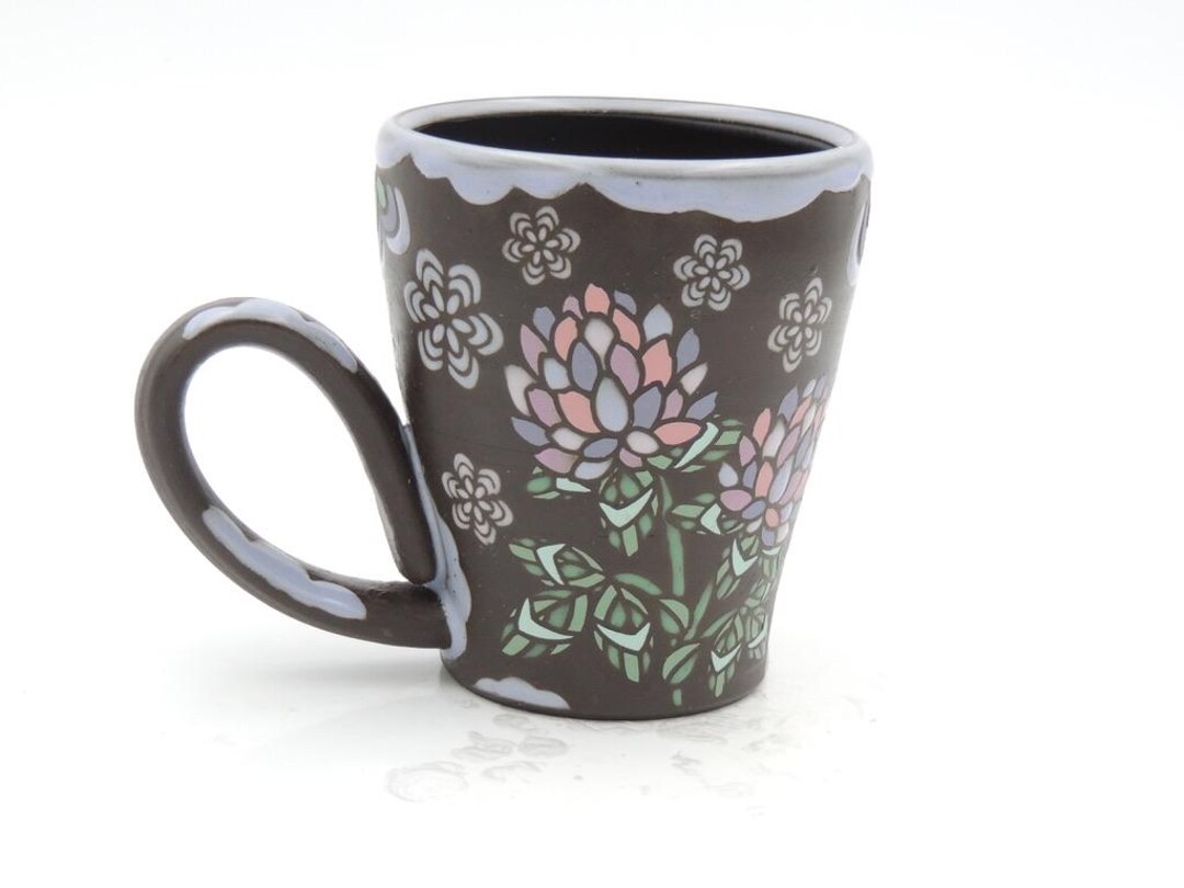16 Oz. Clover Clay Coffee Mug // Ceramic Cup, Coffee Cup, Handmade ...