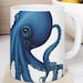 Colorful Octopus Ceramic Mug - Underwater Animal Tea Cup for Marine ...