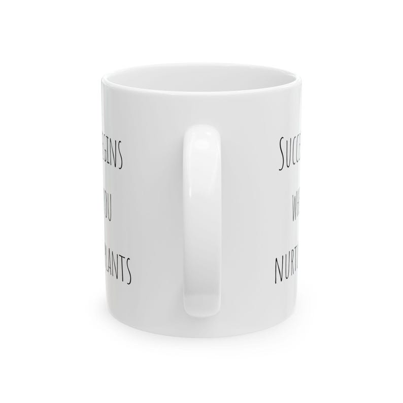 Success Blooms: Motivational Plant Mug for Garden Enthusiasts | Gift ...