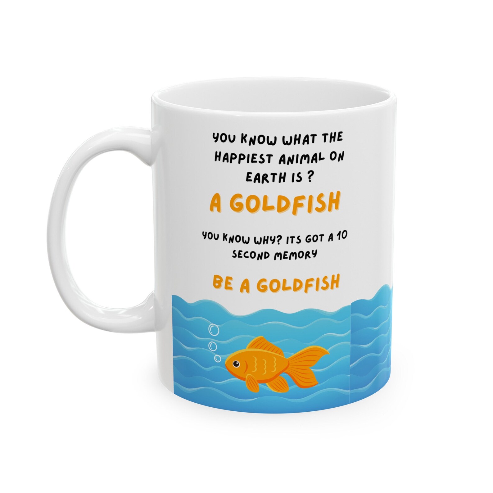 Be a Goldfish Inspirational Mug - Motivational Quote Tea Cup| Gifts ...