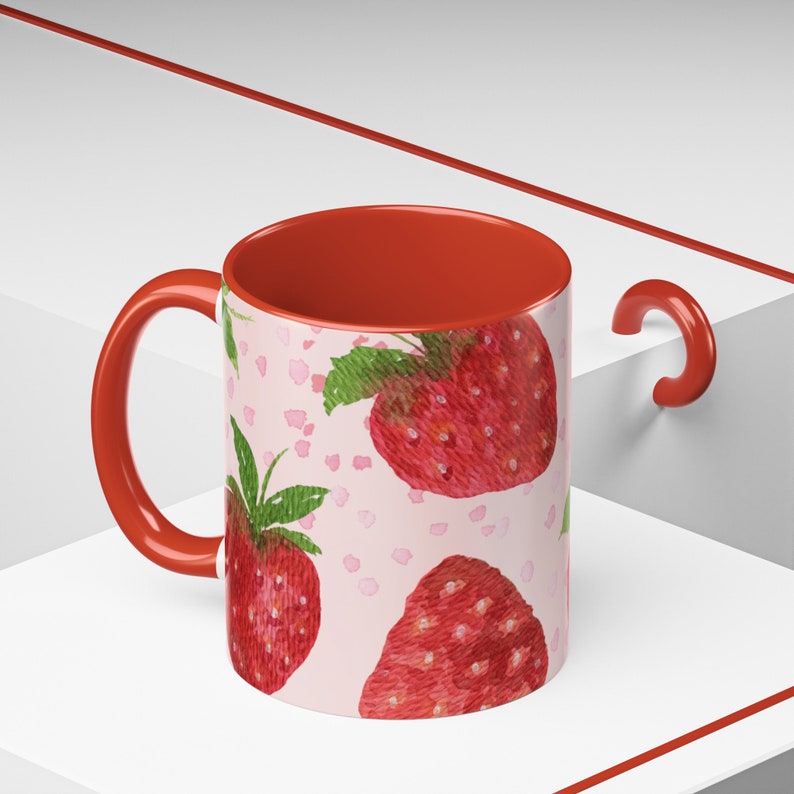 Handmade Strawberry Mug - Ceramic Coffee Cup for Berry Lovers| Gifts ...