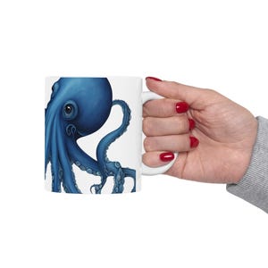 Colorful Octopus Ceramic Mug - Underwater Animal Tea Cup for Marine ...