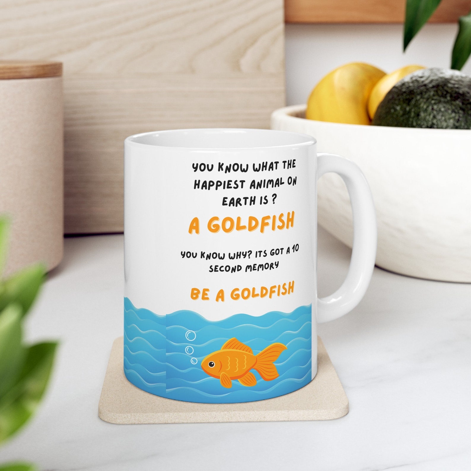 Be a Goldfish Inspirational Mug - Motivational Quote Tea Cup| Gifts ...