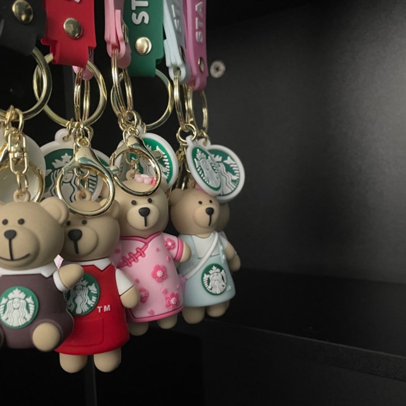 Starbucks Bear Keychain - Etsy