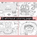 10 Whimsical Coloring Pages, 10 Pages Bundle Printable Coloring Sheets ...