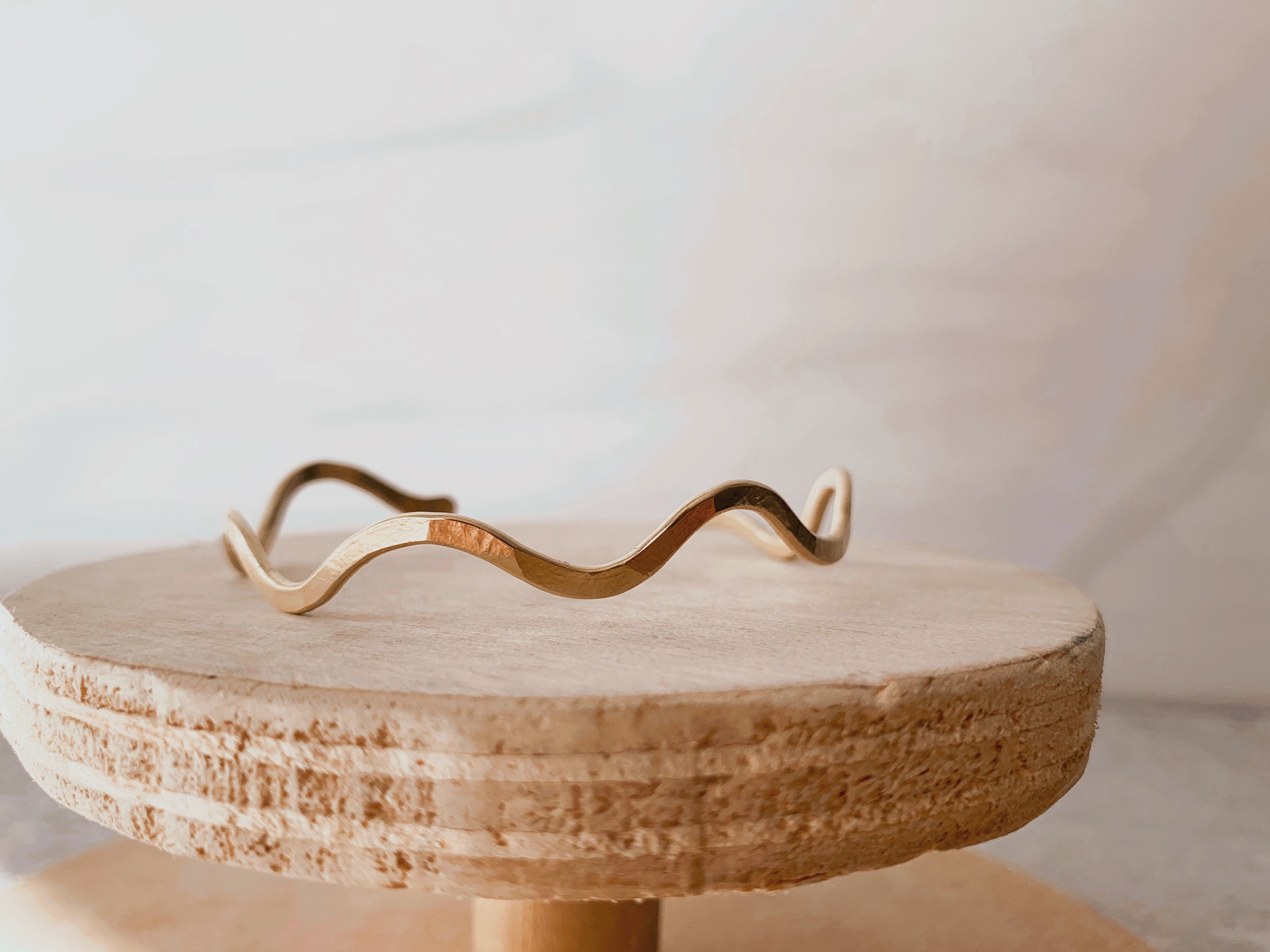 Wavy Gravy Bangle Hammered Waves Ripple Groovy Times Ahead | Etsy