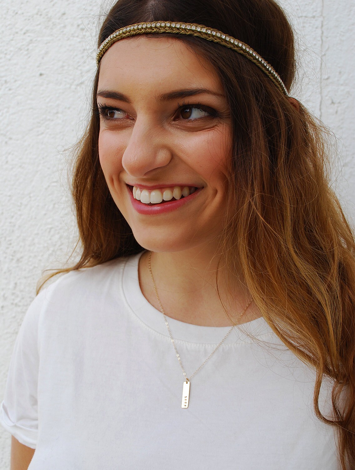 Cross Vertical Short Bar Gold Filled Necklace Cross or - Etsy
