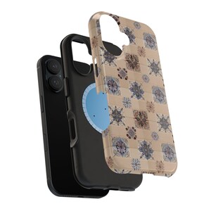 Mediterranean Almond Tiles iPhone Magnetic Tough Case, Protective Phone ...
