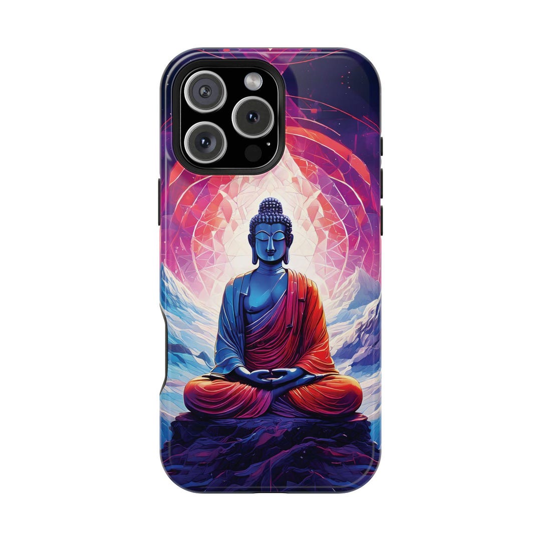 Stained Glass Meditating Buddha | Magsafe Tough iPhone Case | Buddha ...