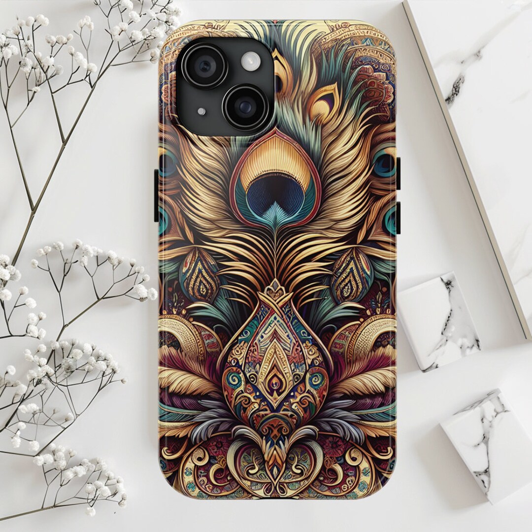Peacock Feather Paisley Tough iPhone and Samsung Phone Case | Glamour ...