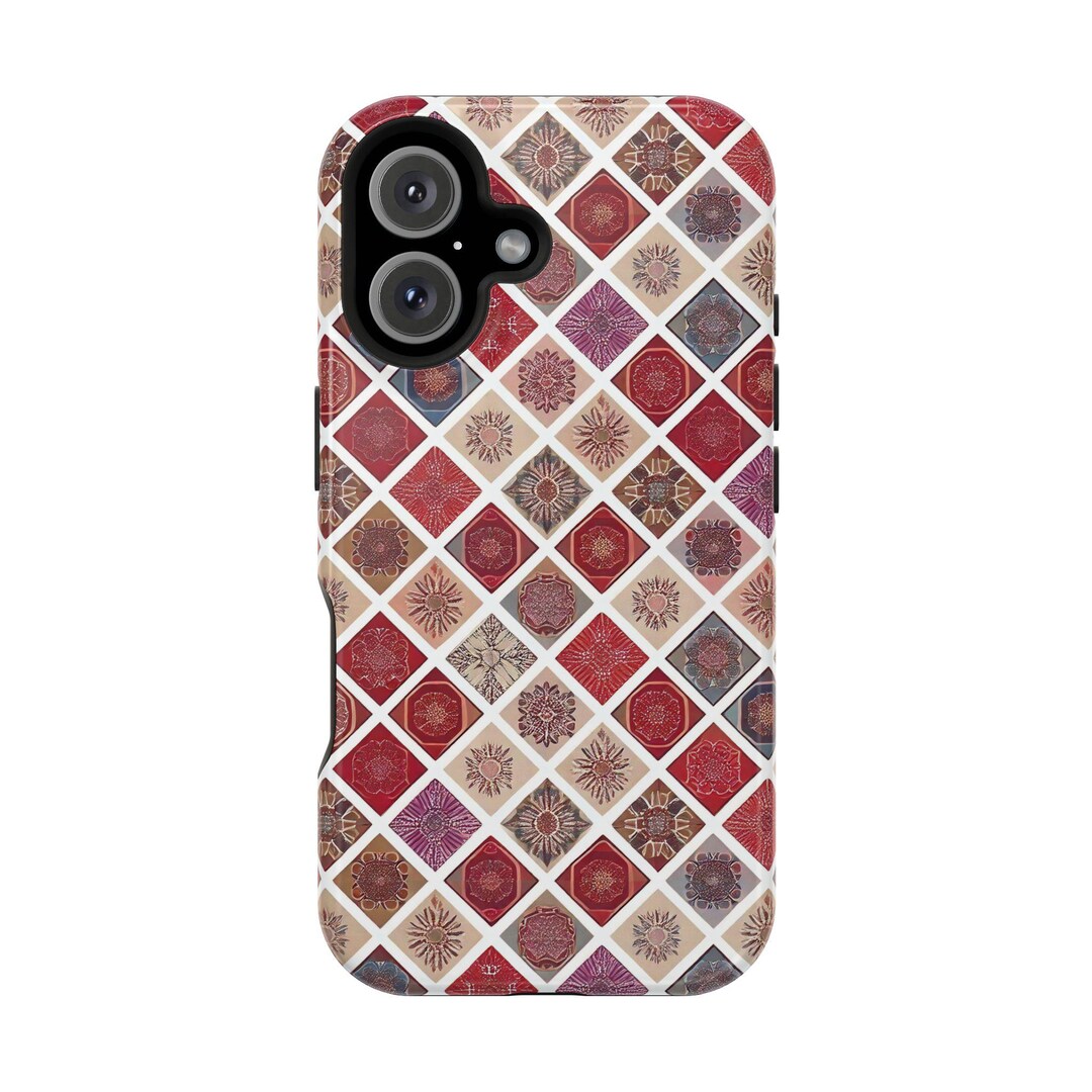Autumn Theme Tiles Impact Resistant Phone Case, Protective Cover ...
