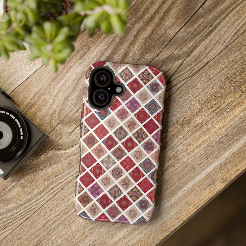 Autumn Theme Tiles Impact Resistant Phone Case, Protective Cover ...