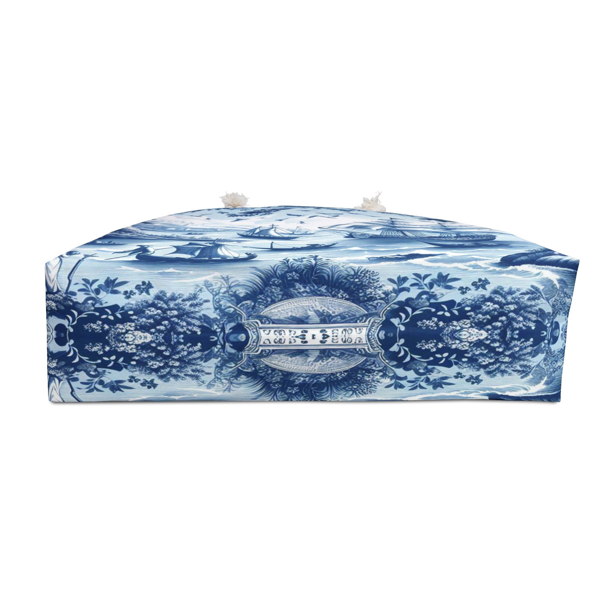 Nautical Dreams Blue Toile De Jouy Ship Weekender Travel Bag ...