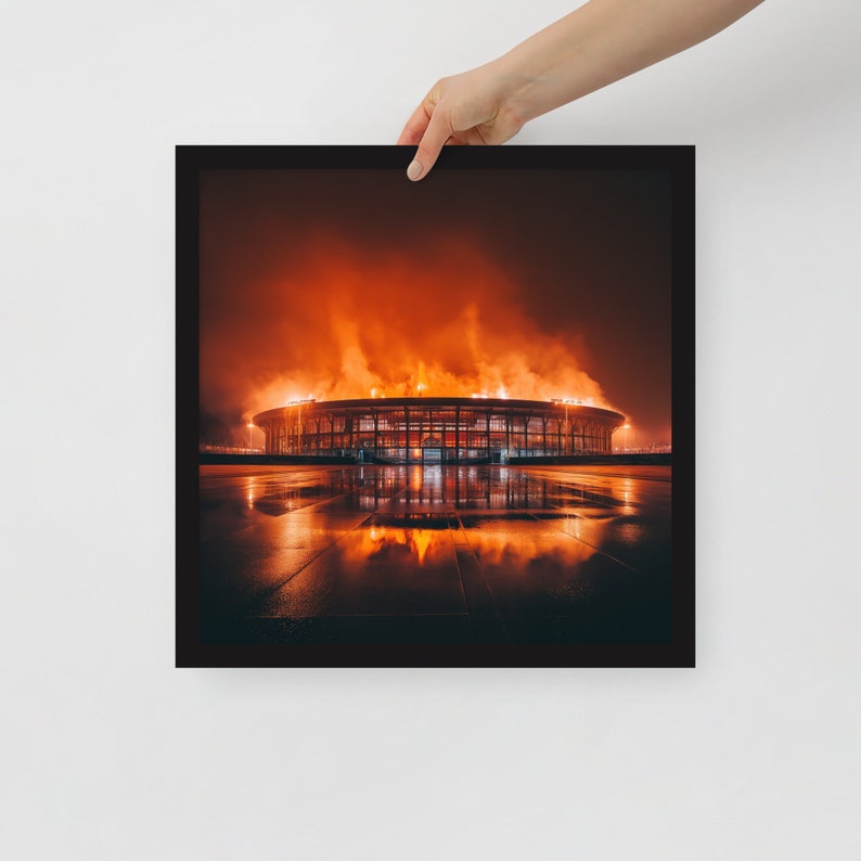 Soccer Stadium Framed Poster - Etsy