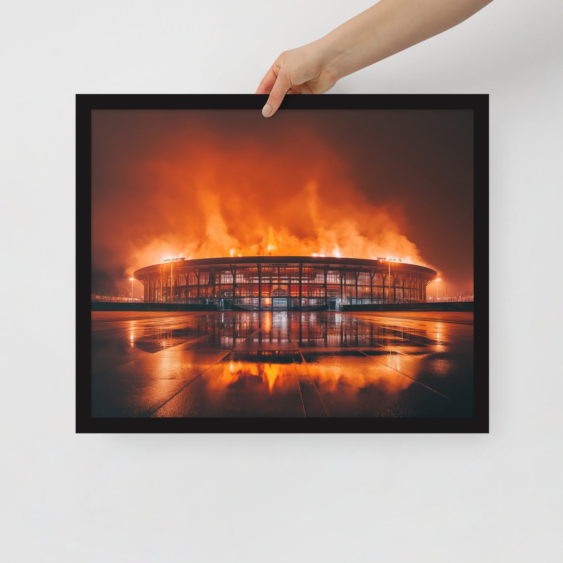 Soccer Stadium Framed Poster - Etsy