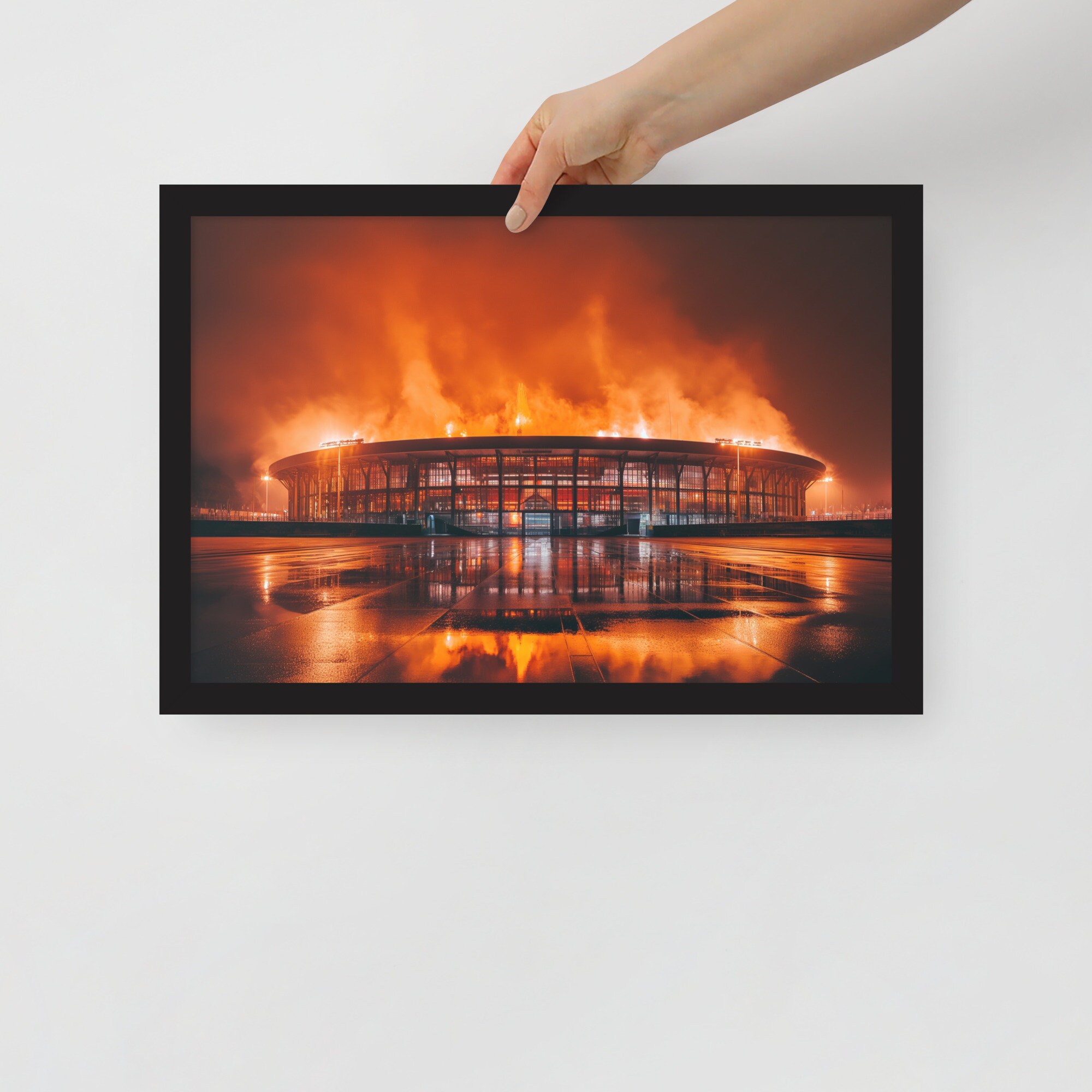 Soccer Stadium Framed Poster - Etsy