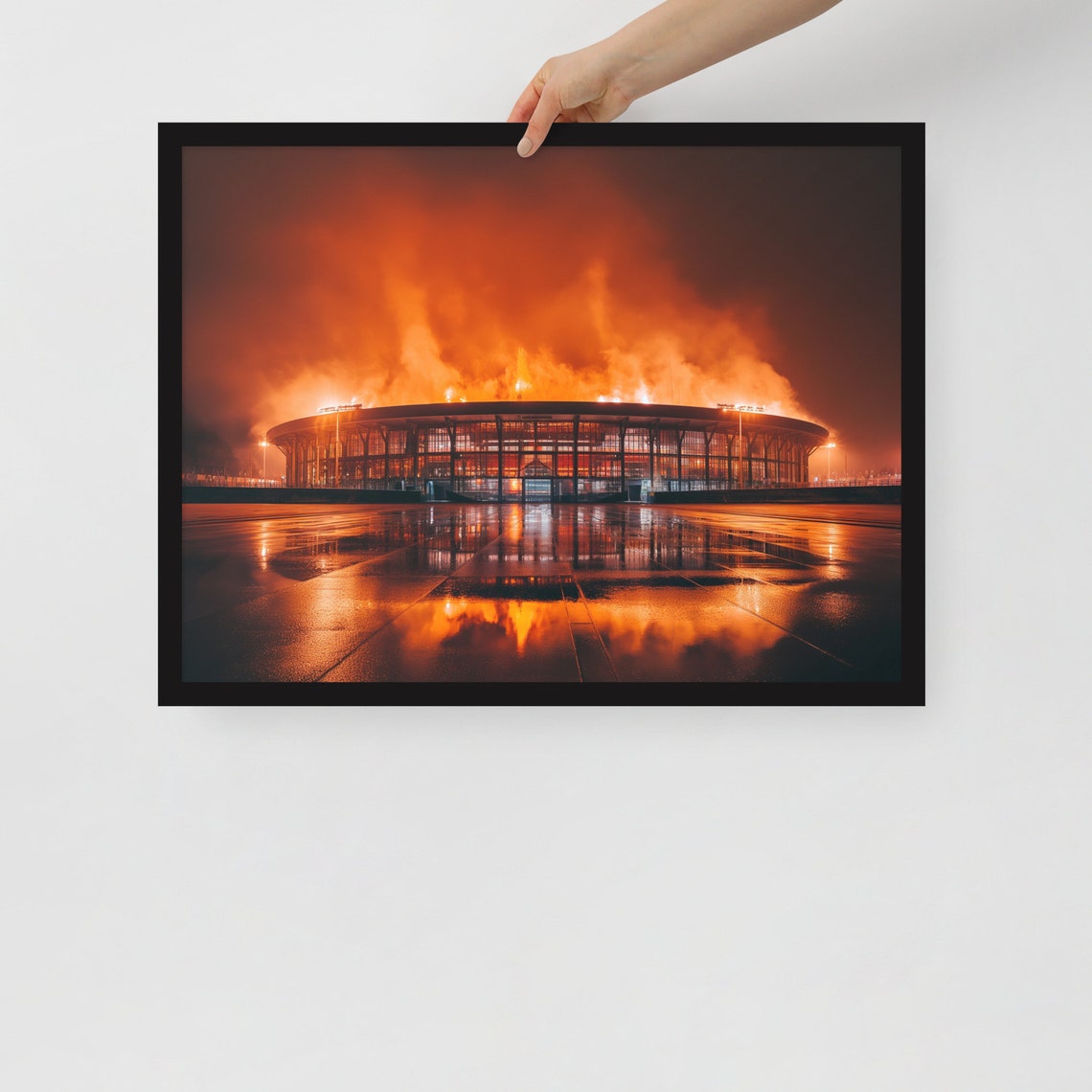 Soccer Stadium Framed Poster - Etsy
