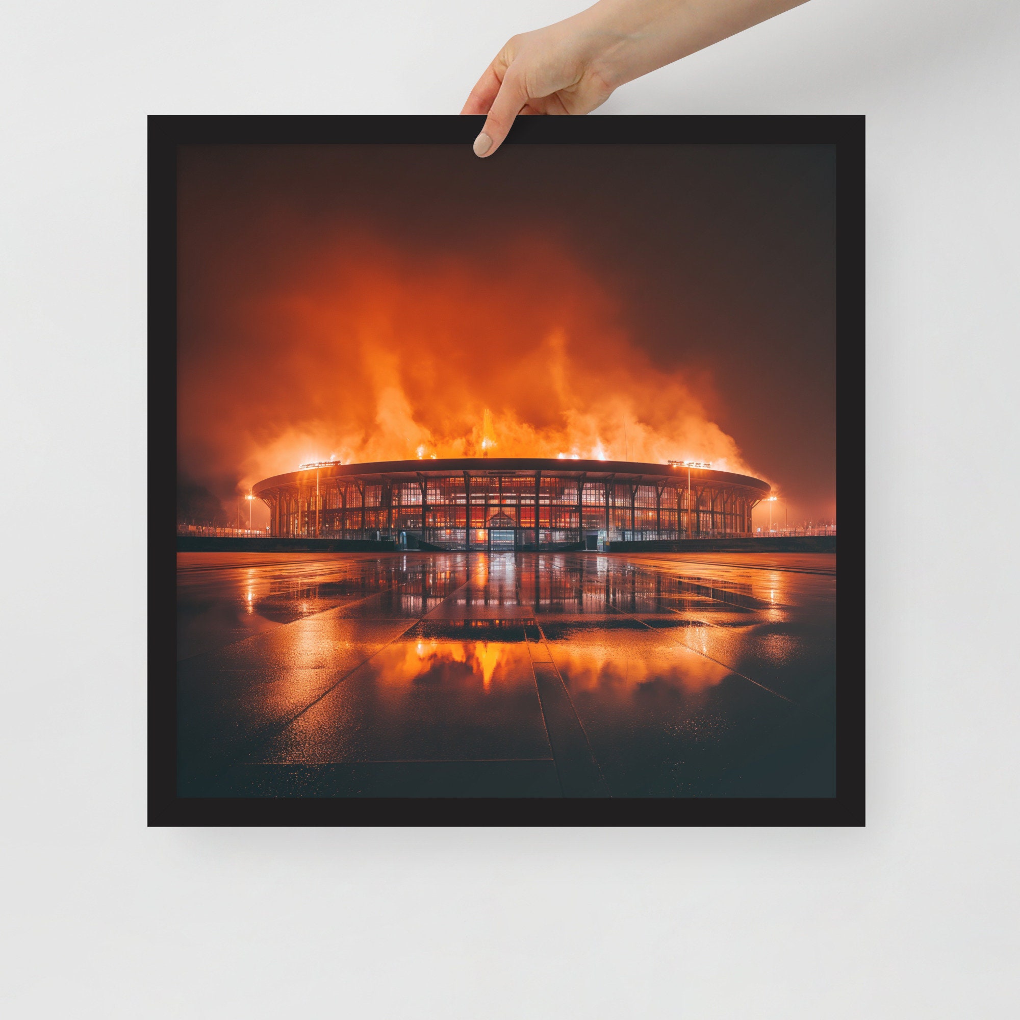 Soccer Stadium Framed Poster - Etsy