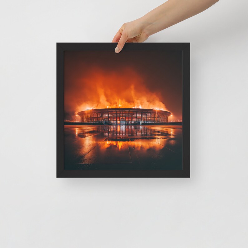 Soccer Stadium Framed Poster - Etsy