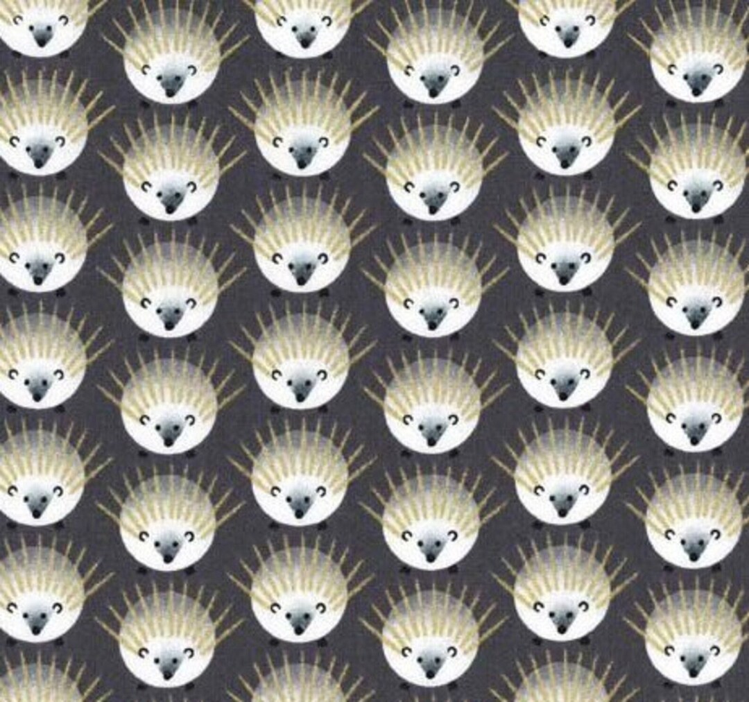 1/2 Metre Glitter Critters Quills Porcupine Hedgehog Gold Metallic ...