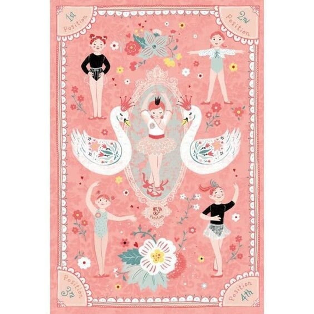 Bella Ballerina Panel by Lucie Crovato for Studio E 100% Cotton Fabric ...