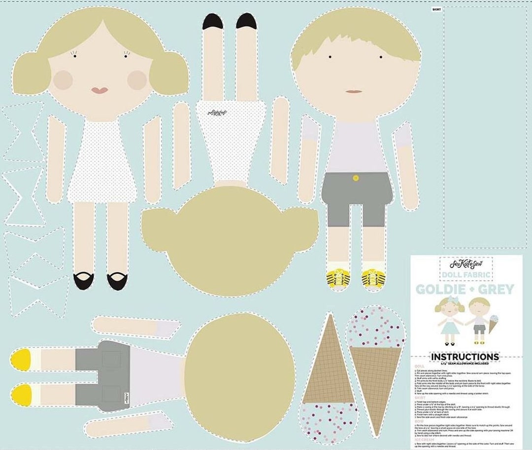 Goldie & Gray, Olive Oiiver, Rosie Rowan Dolls Panel by See Kate Sew ...