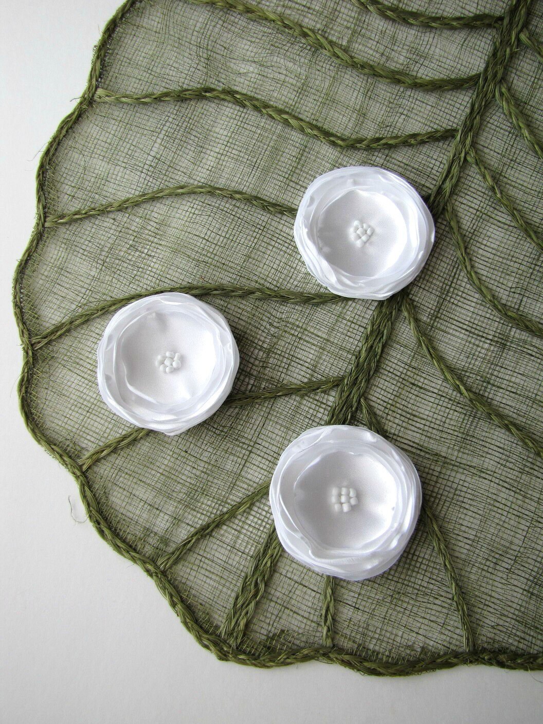 Large Fabric Flowers, Big Flowers, Flower Appliques, Rose Satin Flowers ...
