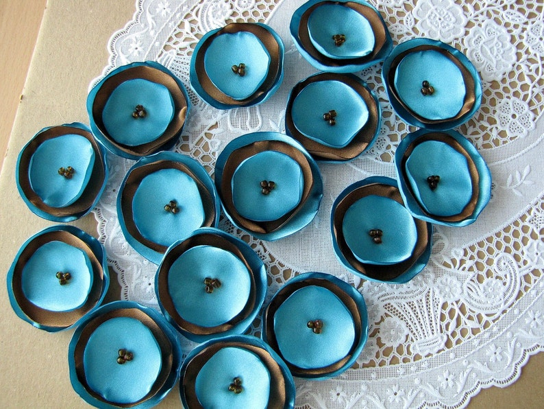 Handmade Appliques Satin Fabric Sew on Flowers Fabric - Etsy