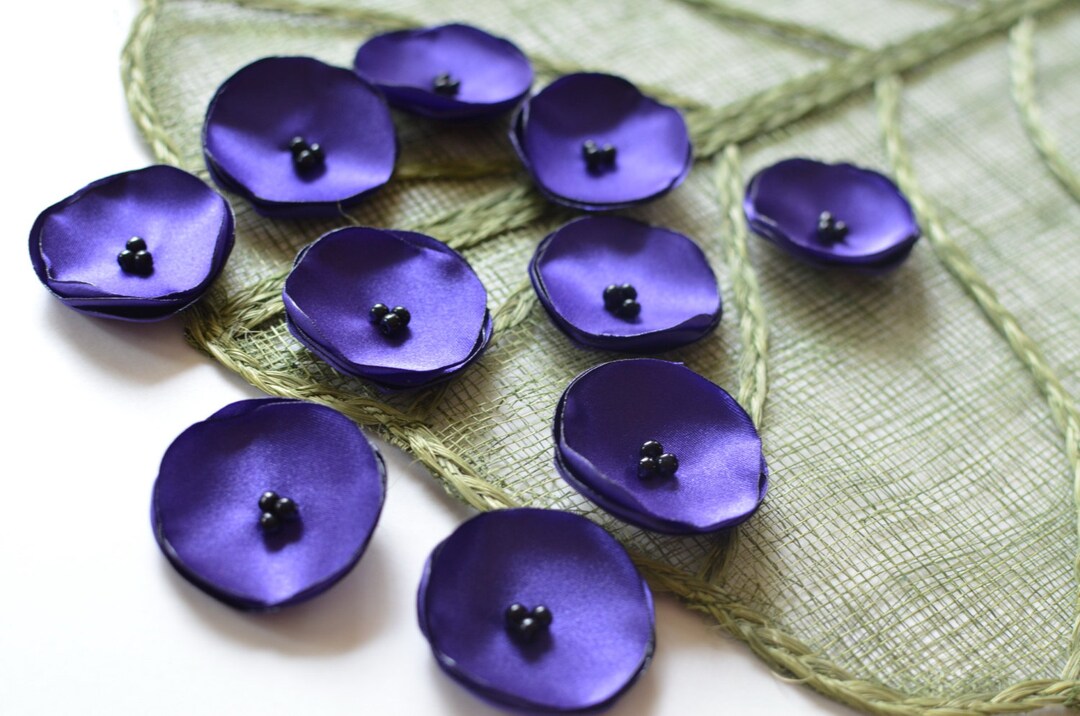 Satin Fabric Sew on Mini Flowers, Floral Embellisments, Flowers for ...