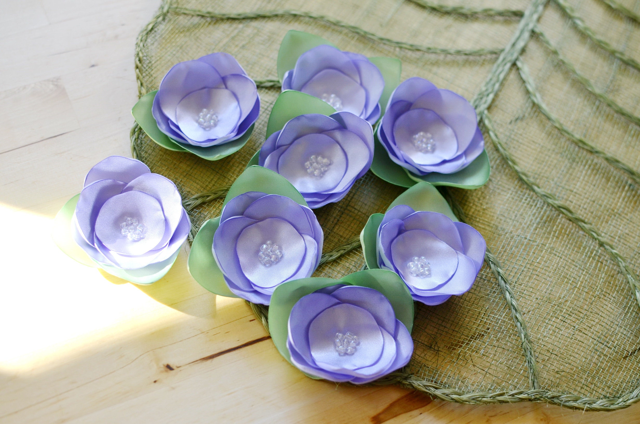 Satin Fabric Flowers Silk Flower Appliques Small Satin - Etsy