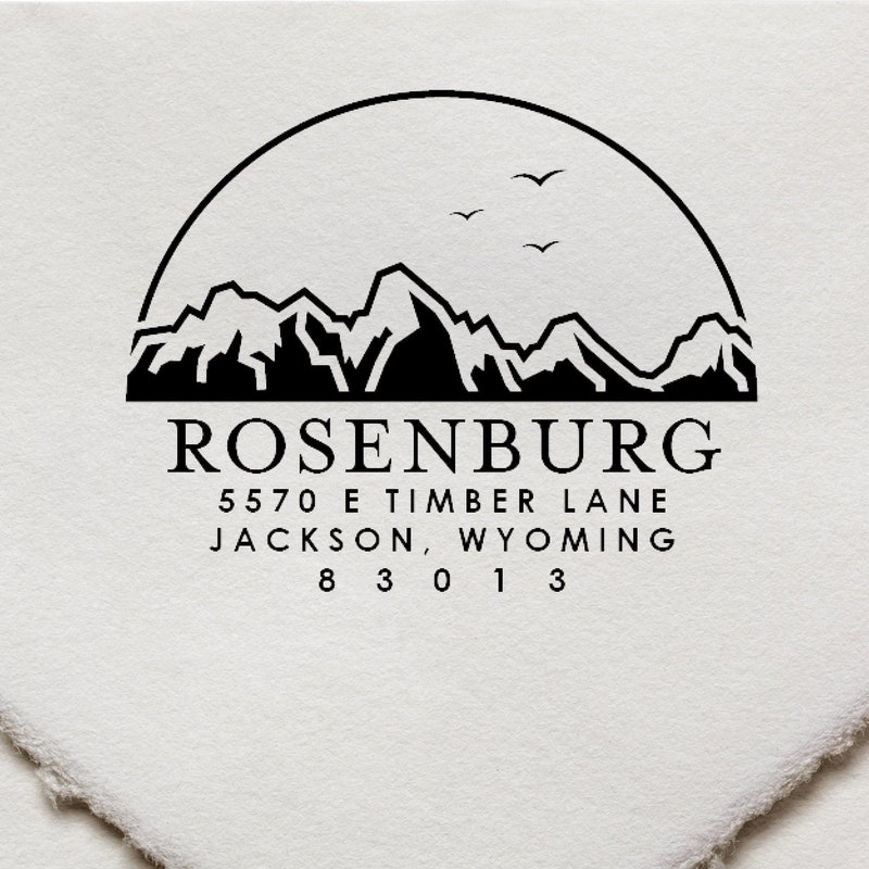 Mountain Stamp - Etsy
