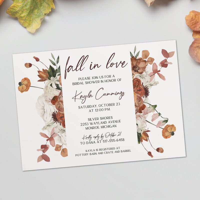 Fall in Love Invitation - Etsy
