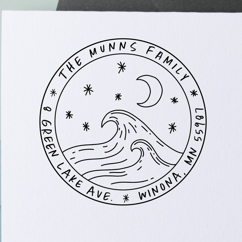 Ocean Wave Stamp - Etsy