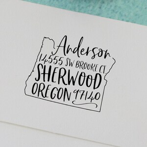 Oregon Stamp Oregon State Address Stamp self Inking Stamp Personalized ...