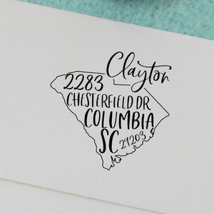 South Carolina Address Stamp South Carolina Stamp State of South ...