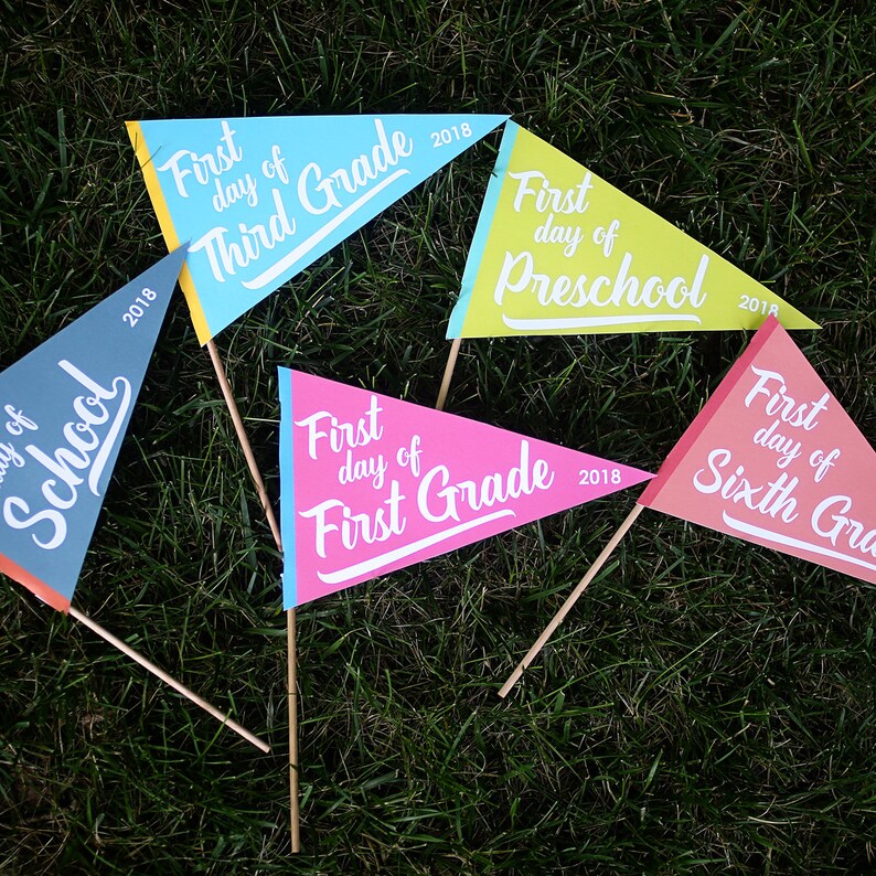 Printable Back to School Pennants for First Day of School - Etsy Canada