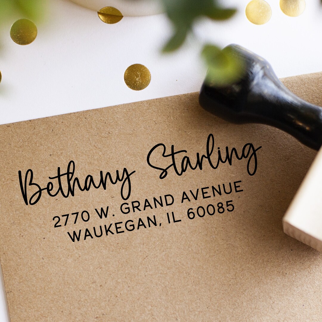 Handwritten Return Address Stamp Personalized Stamp With Handwriting ...