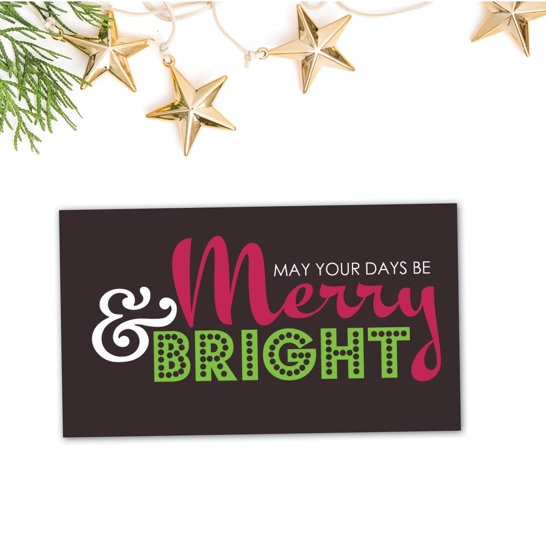 Personalized Christmas Gift Tags, Bright and Modern Gift Tags ...