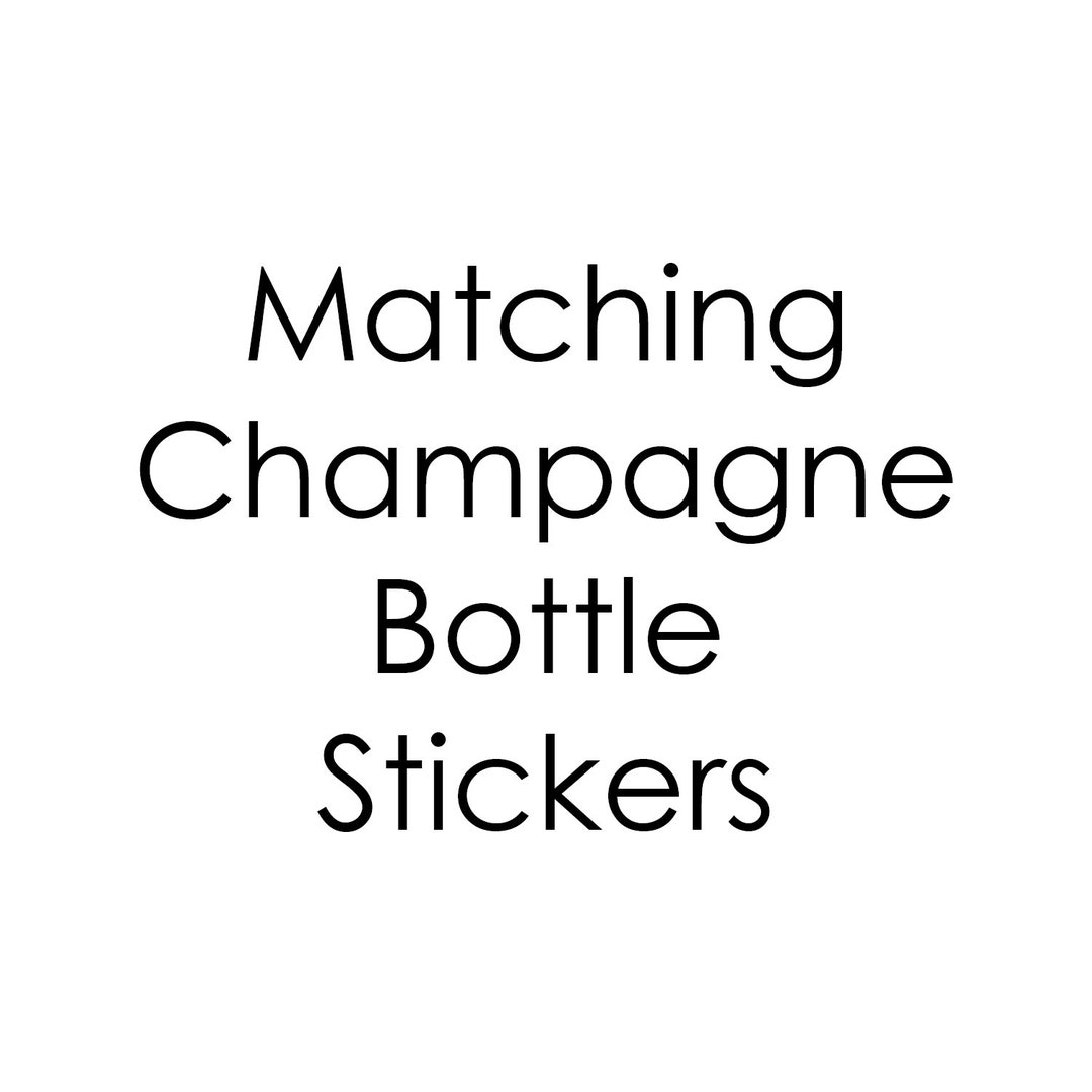 Matching Champagne Bottle Label to Match Design, Mini Champagne Bottle ...