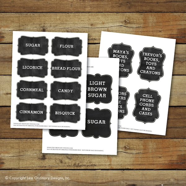 Chalkboard Tags - Etsy