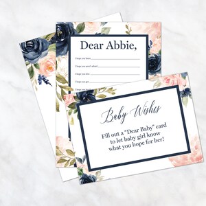 Printable Floral Baby Shower Games Printable Dear Baby Game - Etsy