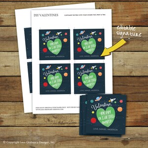 Solar System Valentines - You Are Out of This World - Printable Planets ...