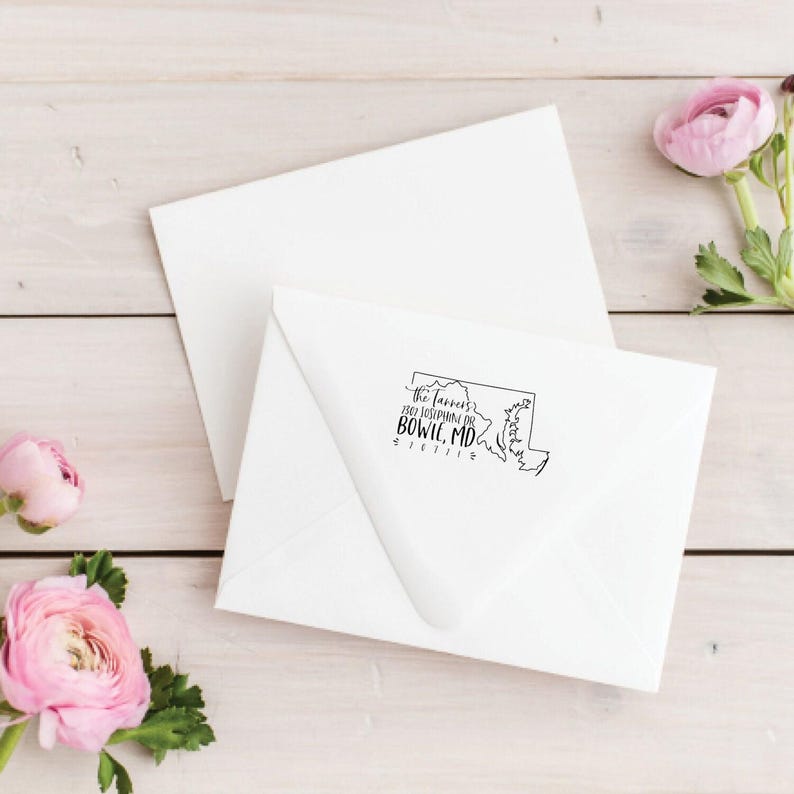 Maryland Stamp - Maryland Self Inking Return Address Stamp - Custom ...