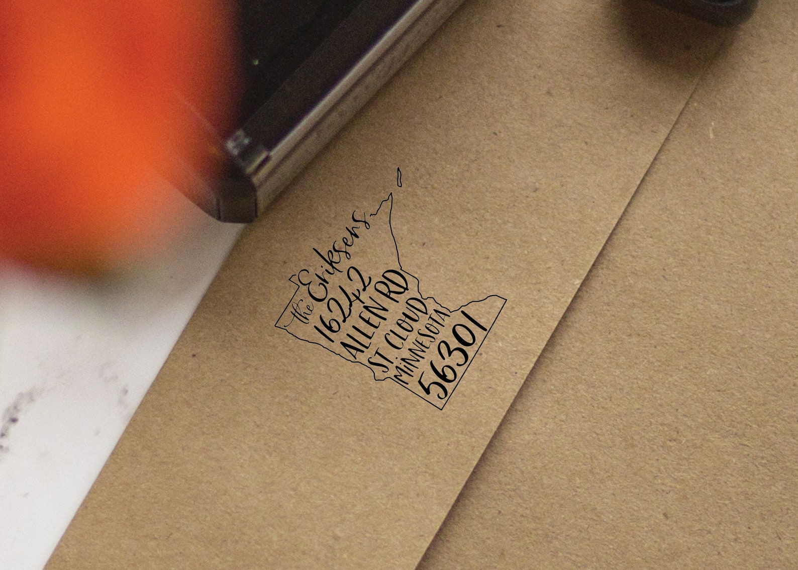 Minnesota Address Stamp Self Ink Address Stamp Custom | Etsy